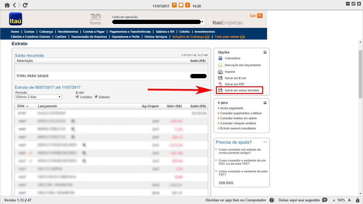 Como Exportar arquivo OFX – Contacon Contabilidade